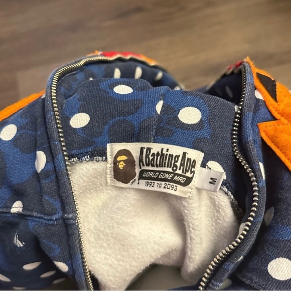 Bape | Shirts | Bape A Bathing Ape Blue Abc Camo Polka Dot Bape Tiger ...